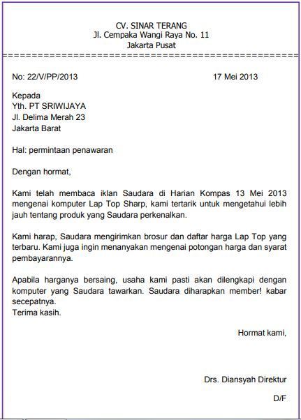 16 Contoh Surat Pesanan Barang Terbaru Dan Terlengkap Contoh Surat