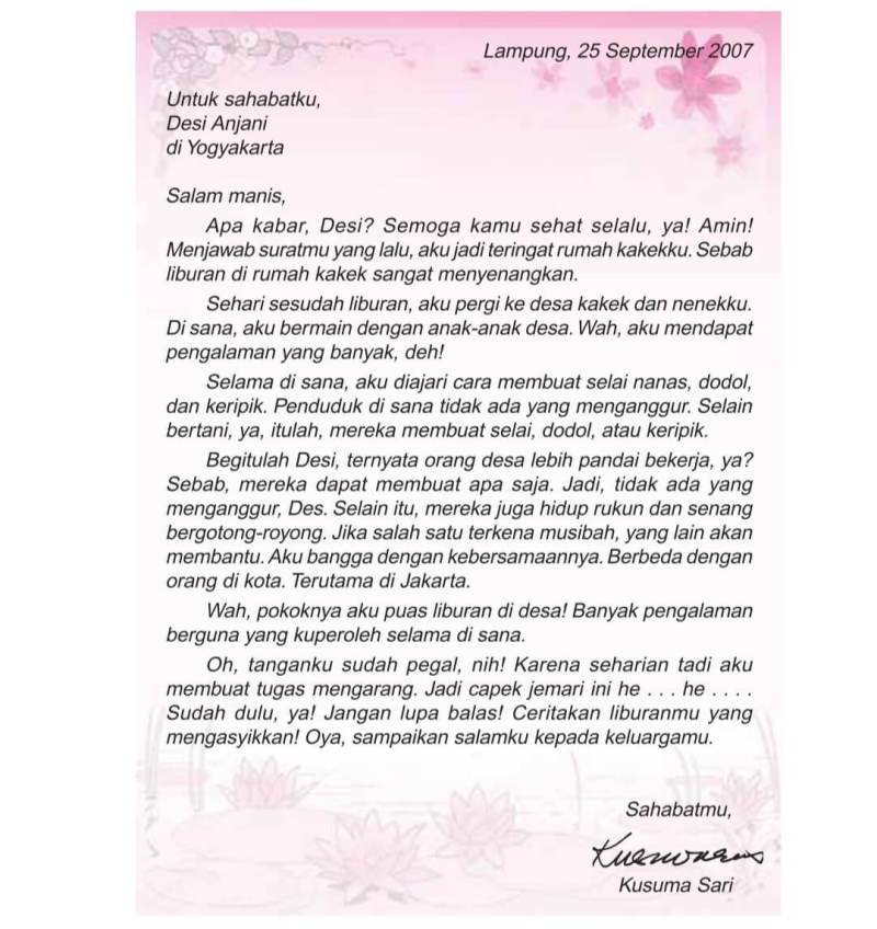 16 Contoh Surat Pribadi Untuk Guru Kakak Saudara Contoh Surat