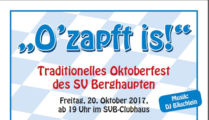 Oktoberfest 2017 Sv Berghaupten