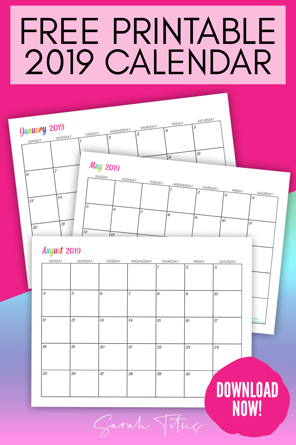 Custom Editable 2023 Free Printable Calendars Sarah Titus