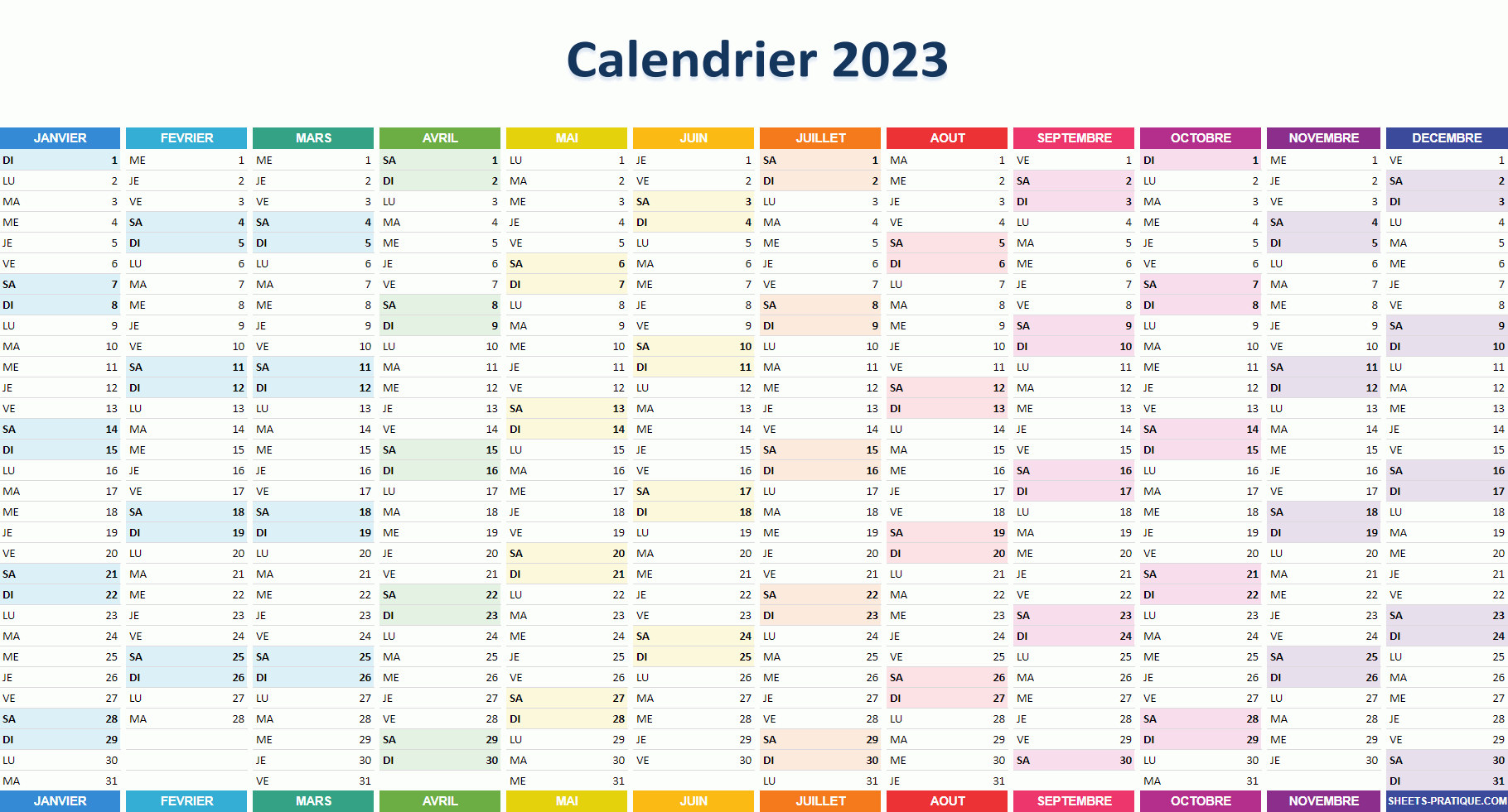 Calendrier 2023 Excel Sans Macro Get Calendrier 2023 Update