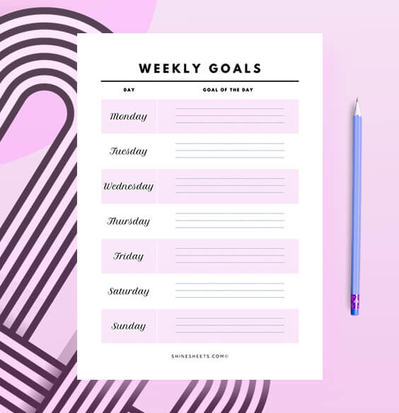 Free Printable Goal Planner Printable Word Searches