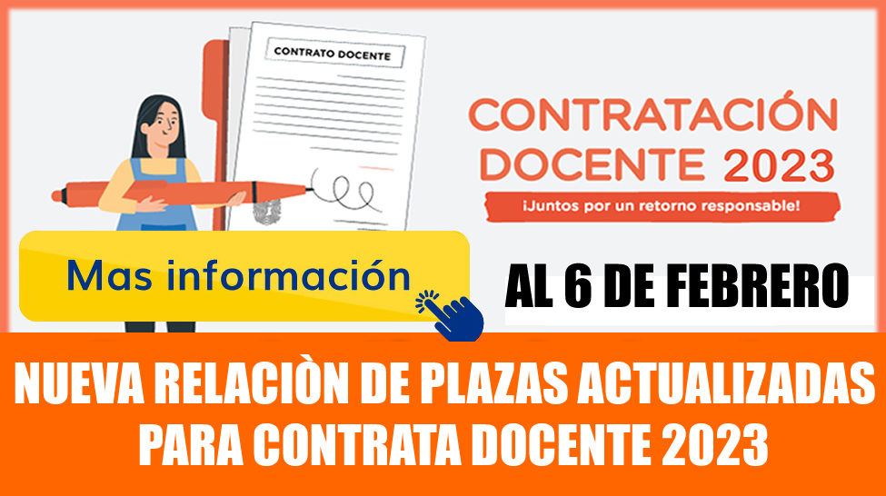 Nueva Relación De Plazas Para La Contratación Docente 2023 Conoce Y