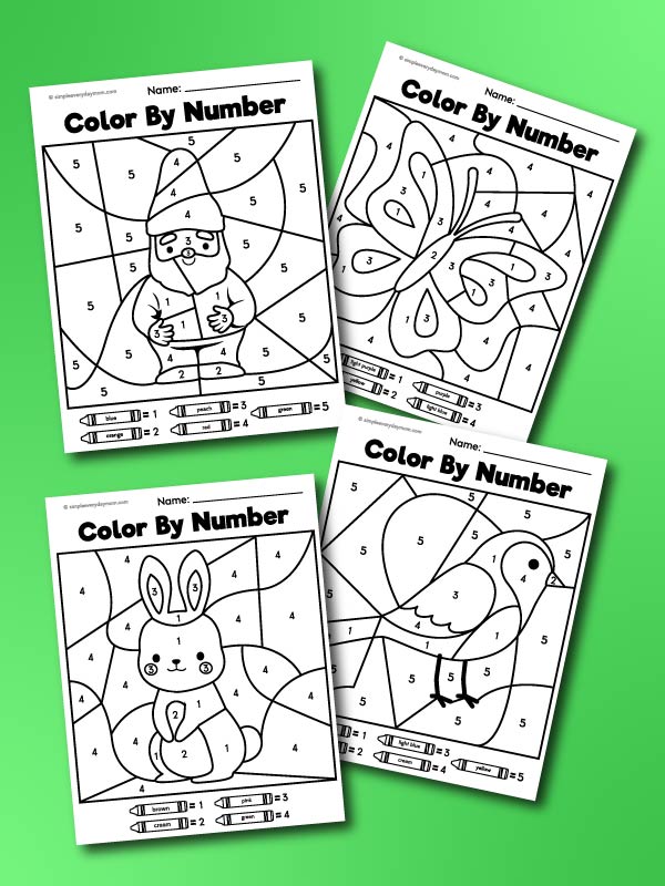 Easy Spring Color By Number Printables Printable Calendars At A Glance