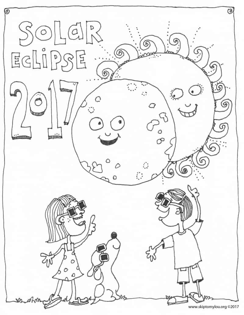 2024 Solar Eclipse Coloring Page Skip To My Lou