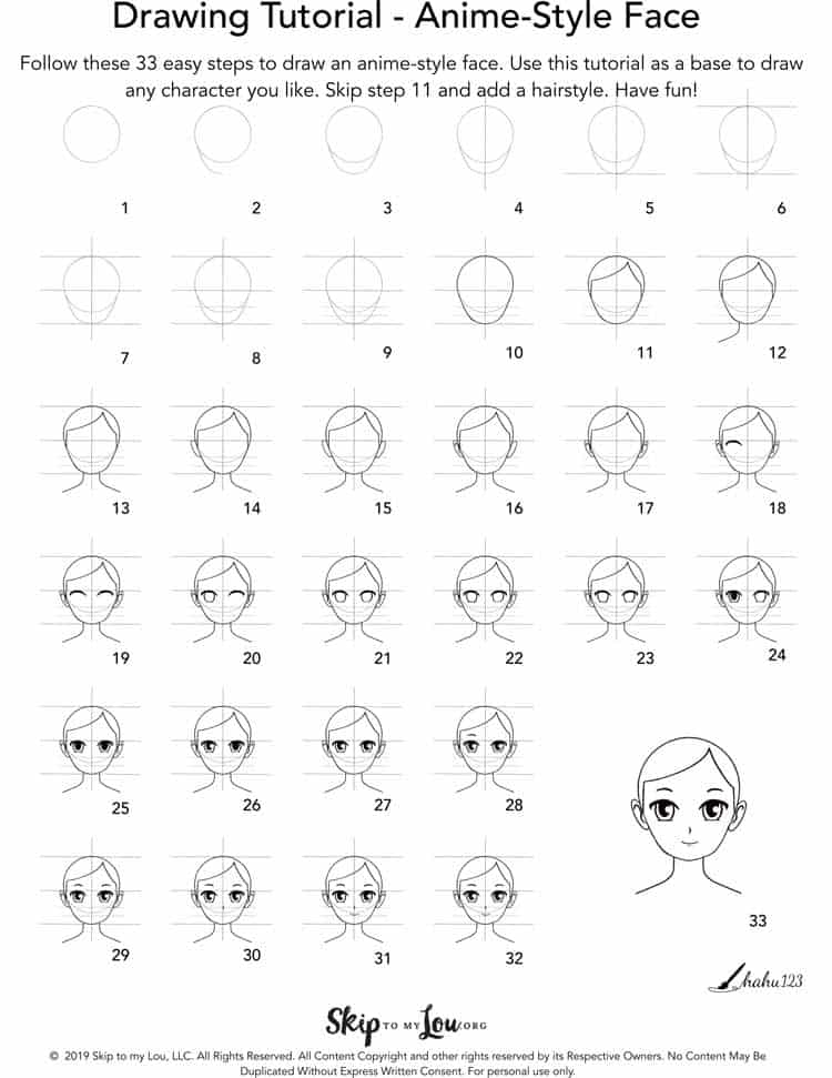 How To Draw Anime Characters Step By Step Easy