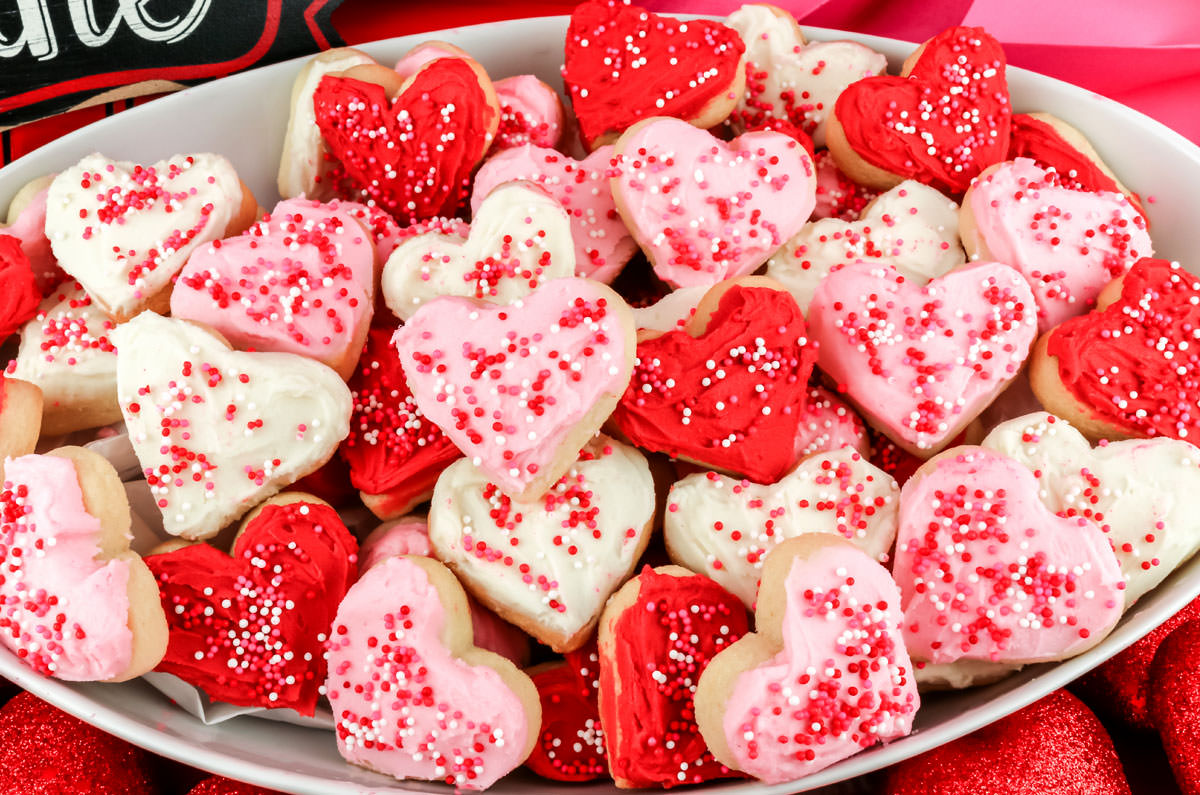 Valentines Frosted Sugar Cookies Two Sisters