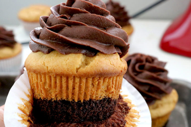 Peanut Butter Brownie Cupcakes Two Sisters