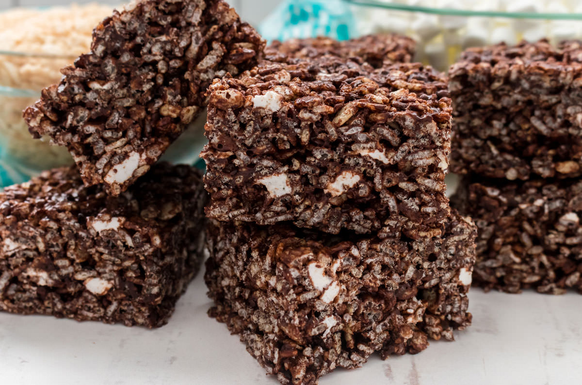 Chocolate Rice Krispie Treats Two Sisters