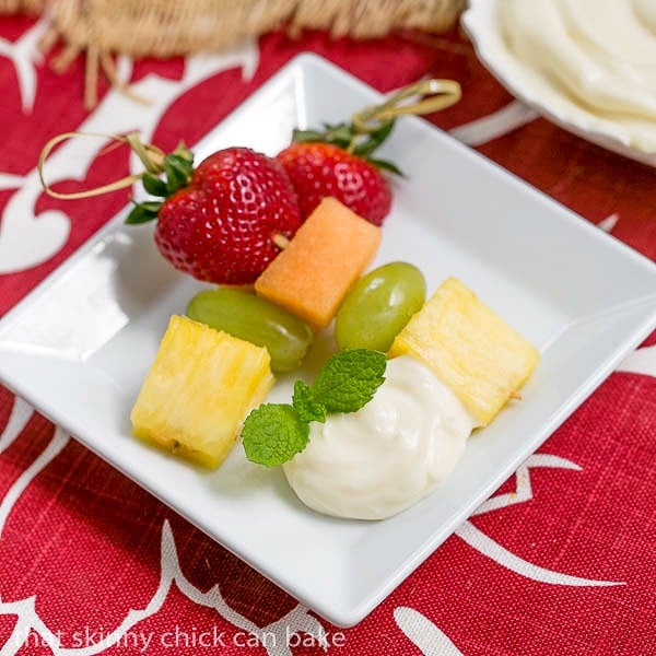 Fruit Kebabs With White Chocolate Mascarpone Dip That Skinny Chick