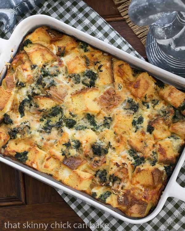 Gruyere Spinach Strata That Skinny Chick Can Bake