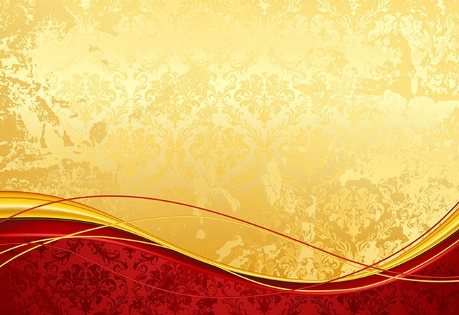 Free Vintage Red And Gold Floral Background Vector Titanui