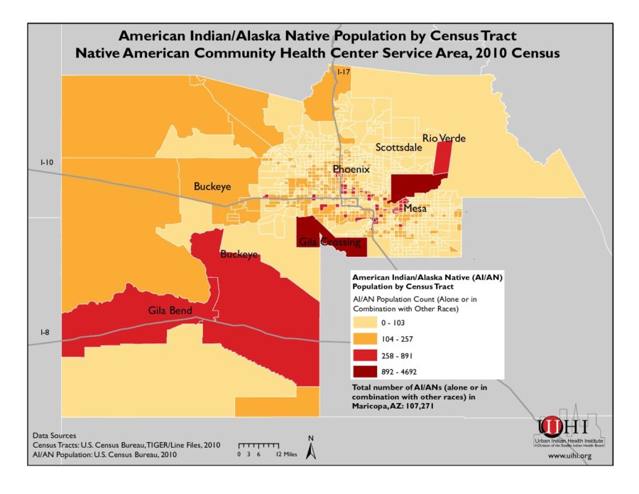 American Indianalaska Native Population By Census Tract Native