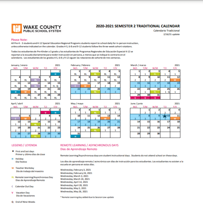 Wcpss 2022 2023 Traditional Calendar Get Latest News 2023 Update