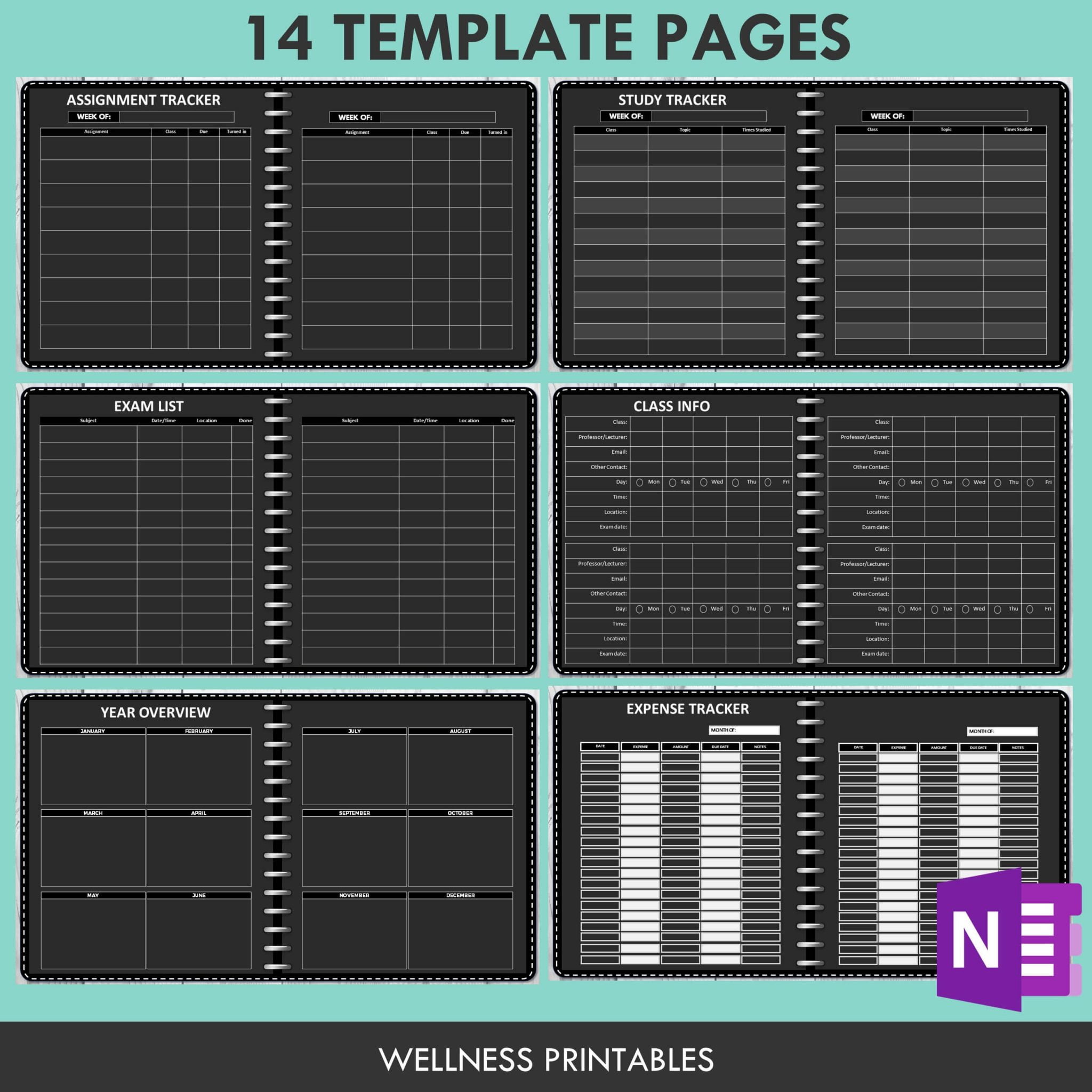 Onenote Templates Planner Printable Word Searches