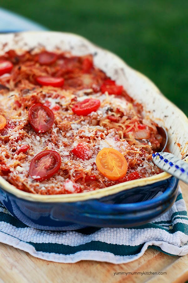 Vegetarian Baked Spaghetti Squash Casserole