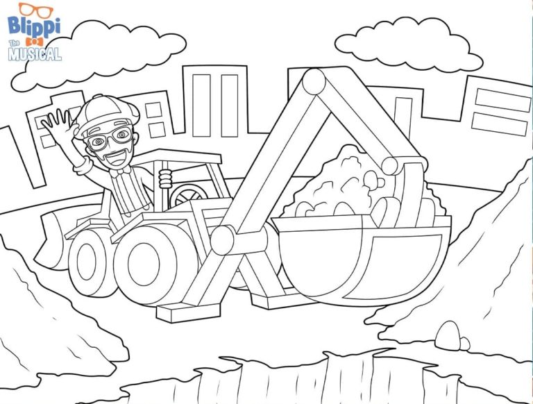 Blippi Fire Truck Coloring Pages Warehouse Of Ideas