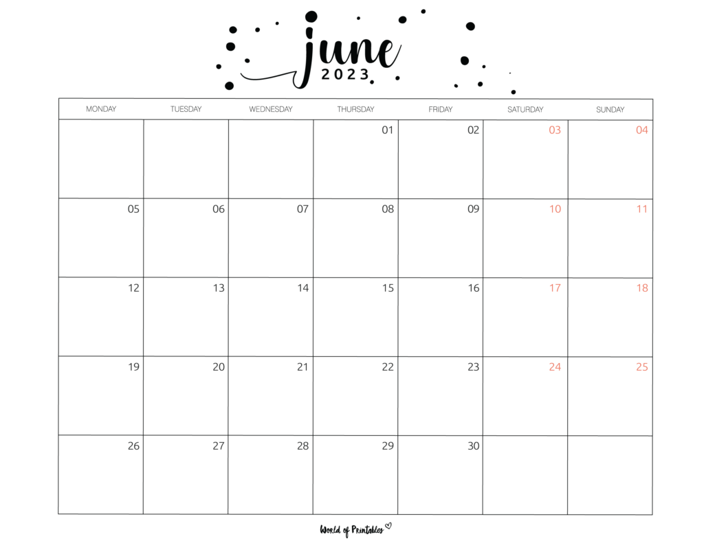Printable Calendar June 2023 Pdf Print Calendar 2023