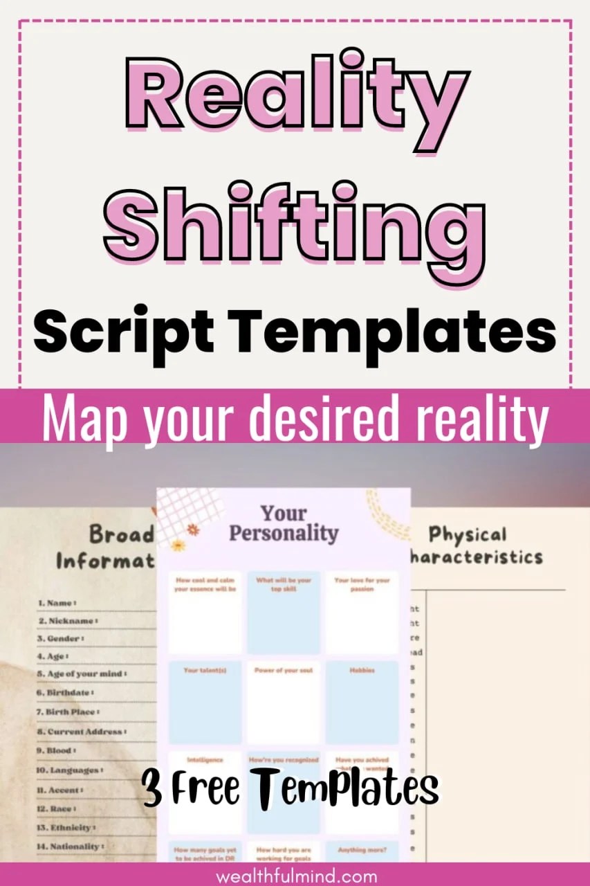 Desired Reality Scripting Template Printable Word Searches