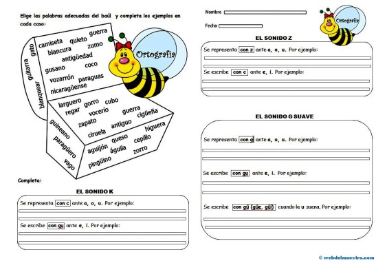 Ejercicios De Ortografía 5º Y 6º Nivel Web Del Maestro