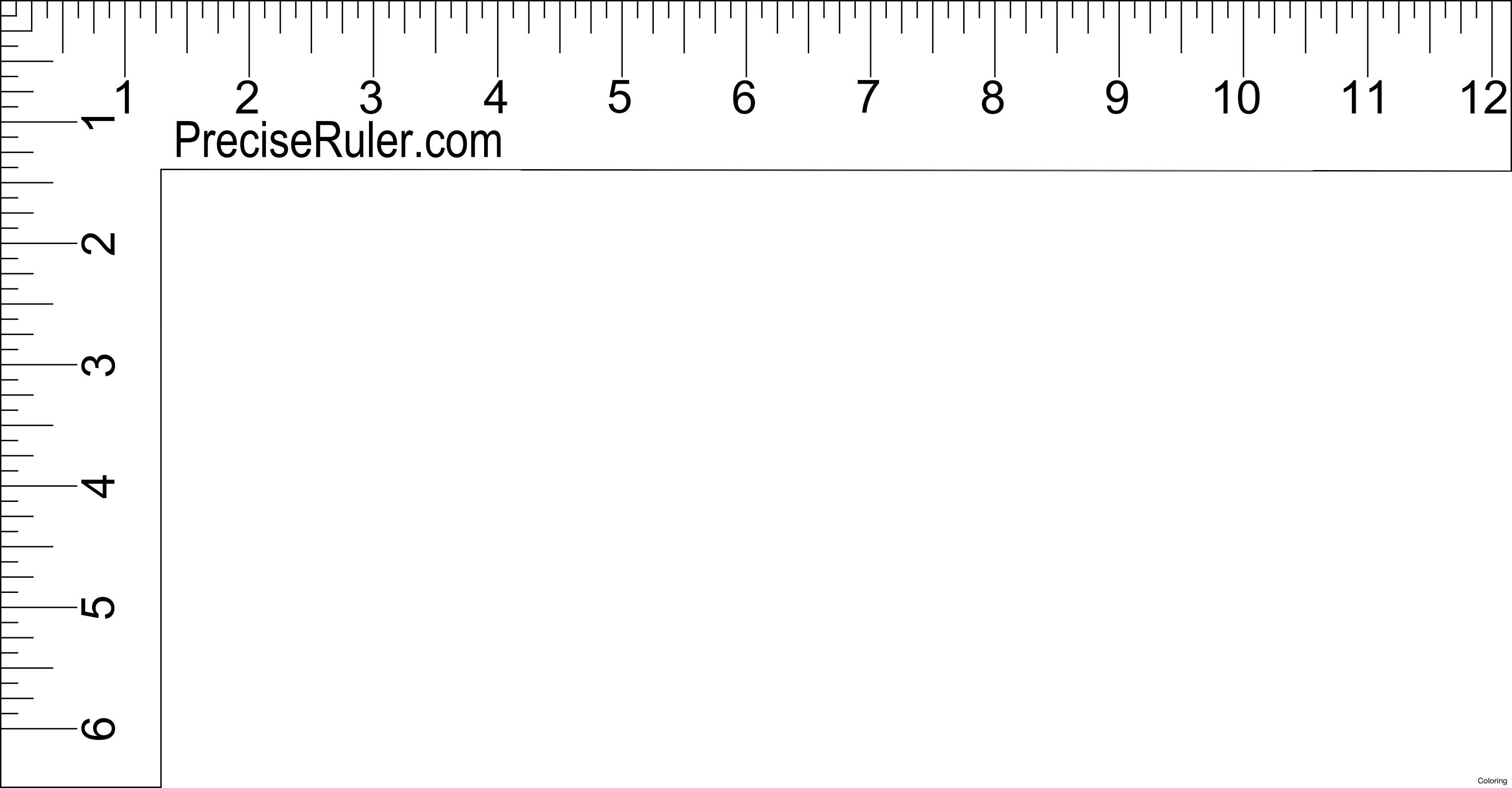 Ruler 12 Inches Actual Size Printable