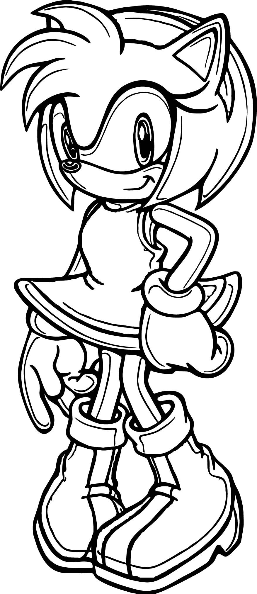 Amy Rose Sonic Printable Amy Rose And Sonic Coloring Pagesprintable