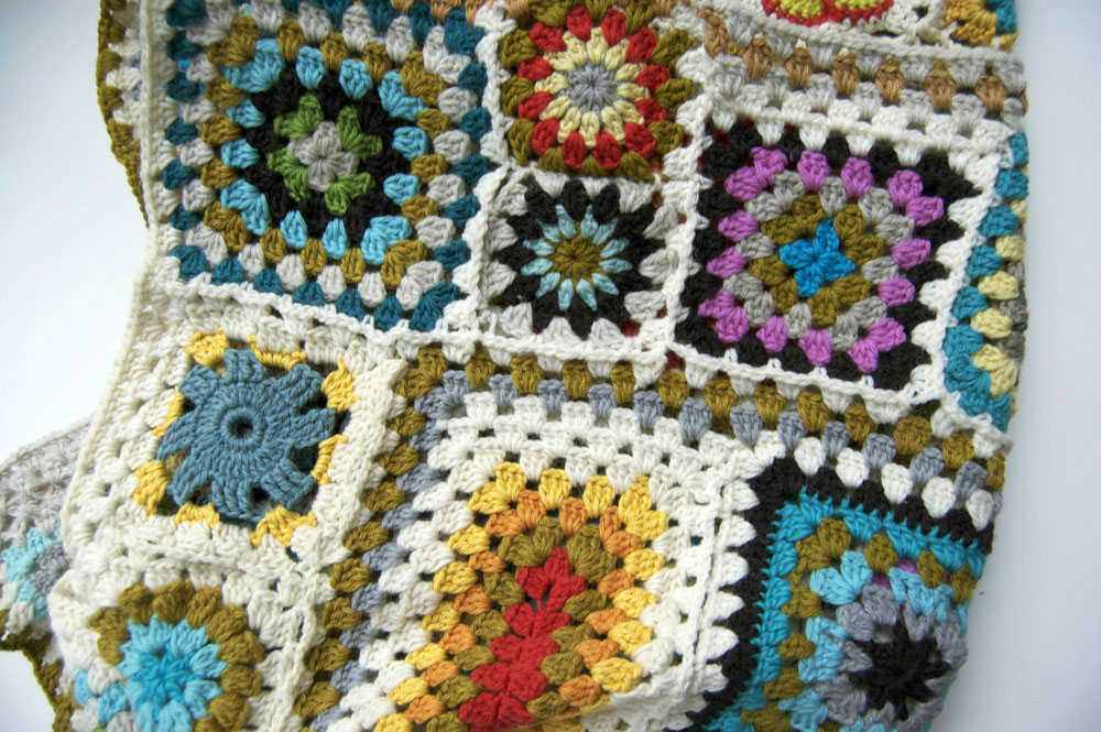 Granny Square Sampler Afghan Wise Craft Handmade