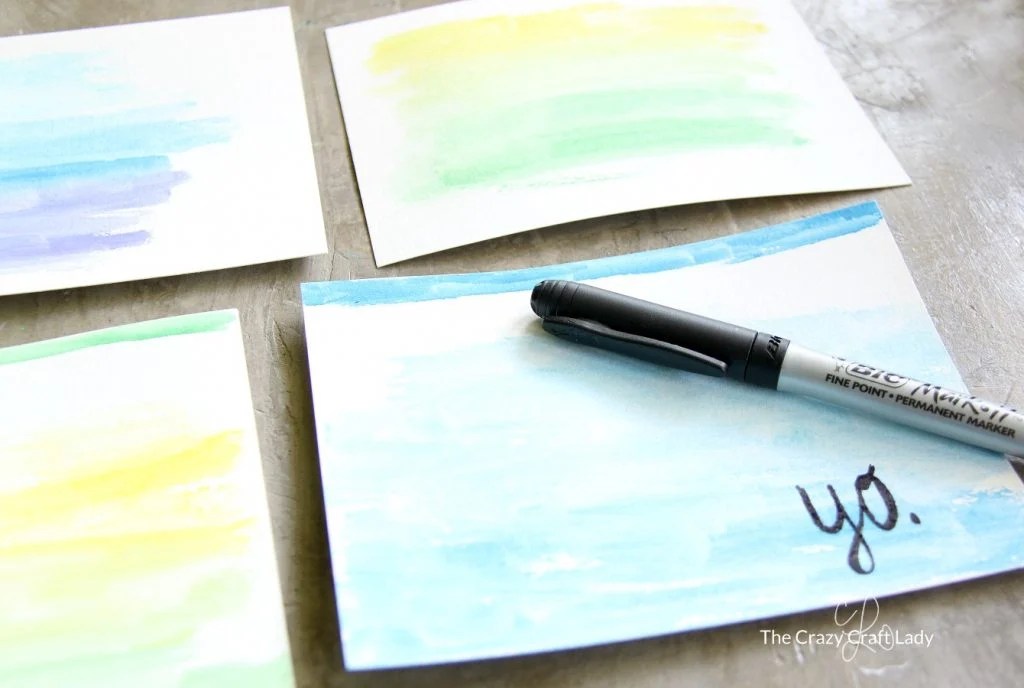 Quick Craft Watercolor Cards With Quotes The Crazy Craft Lady