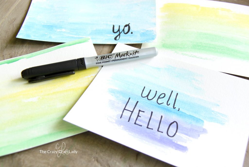 Quick Craft Watercolor Cards With Quotes The Crazy Craft Lady