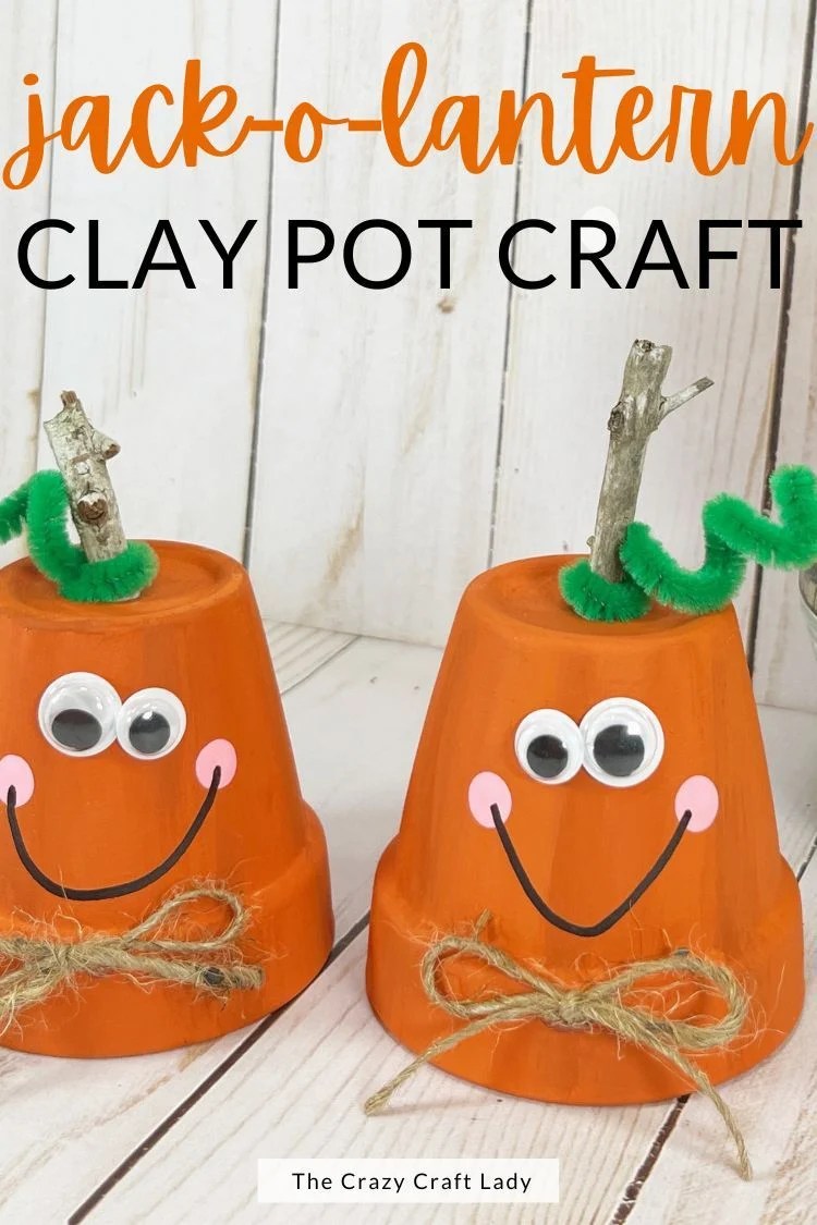 Clay Pot Jack O Lantern Easy Dollar Store Craft The Crazy Craft Lady