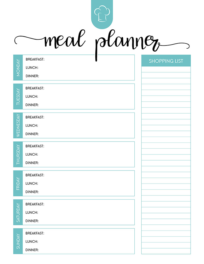 Free Printable Meal Planner Set The Cottage Market