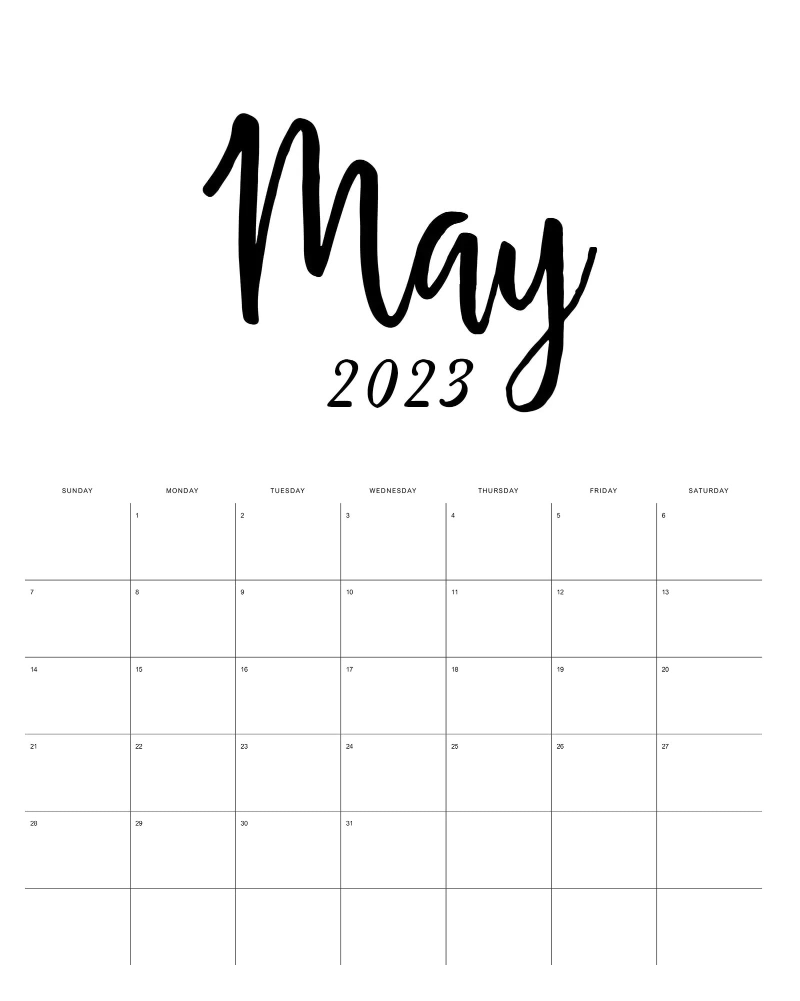 Cute Free Printable Calendar 2023 Printable Word Searches