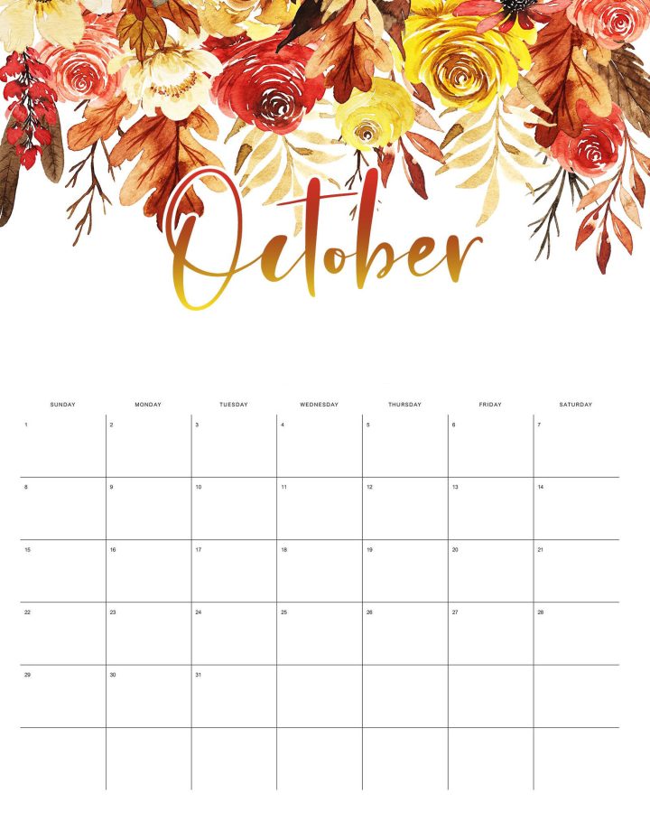 Free Printable 2023 Floral Drop Calendar The Cottage Market