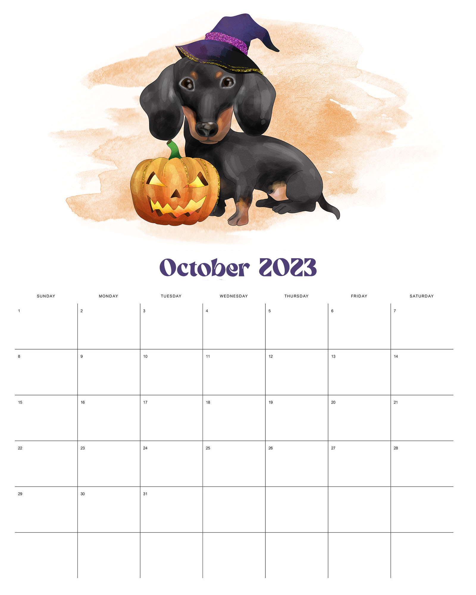 Free Printable 2023 Cute Dog Calendar The Cottage Market