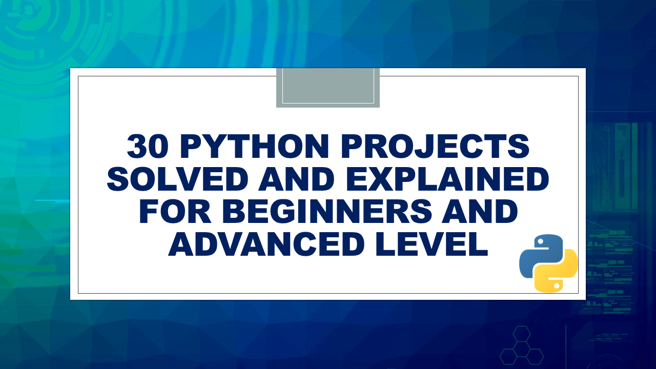 Python Projects Aman Kharwal