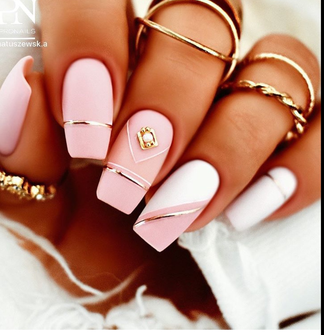 A Guide To Pink Nail Designs With Rhinestones The Fshn