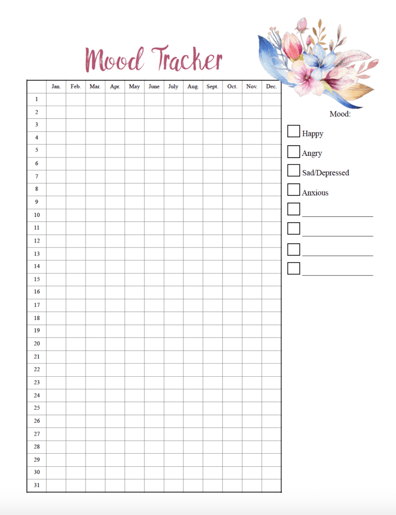 Free Mood Tracker Printable Web This Simple Mood Tracker Makes It Easy