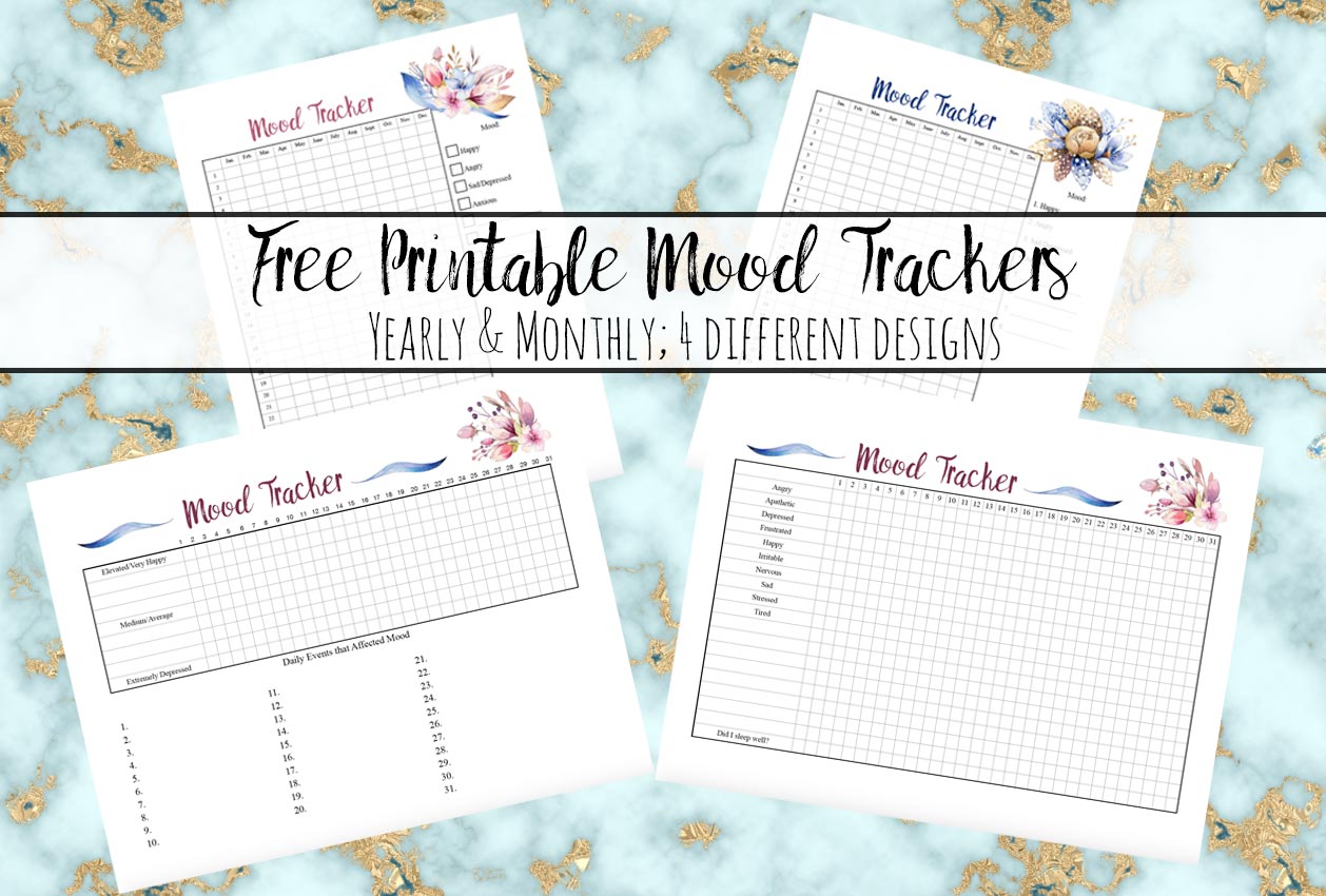 Free Printable Mood Tracker 4 Mood Tracker Charts