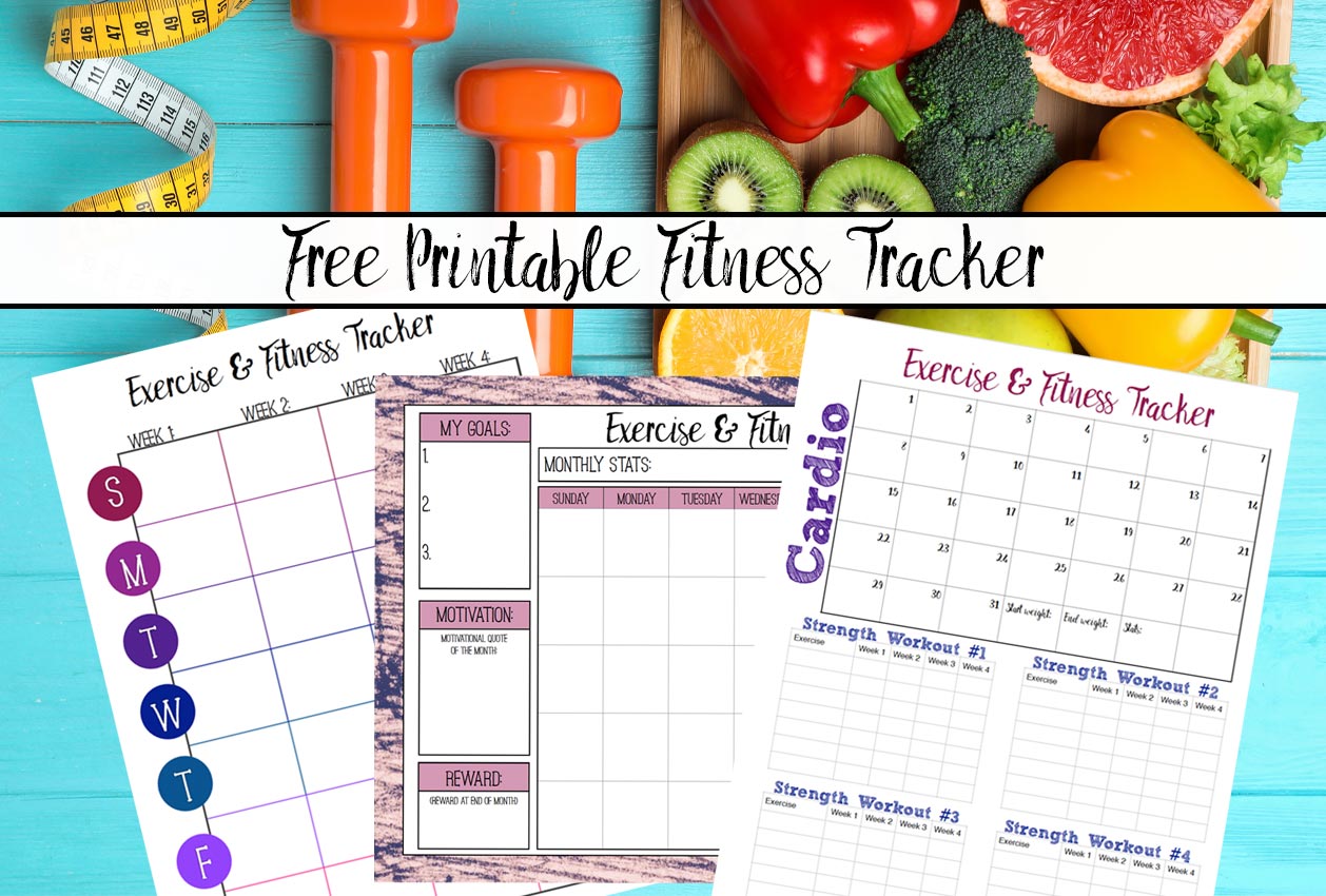 Free Printable Fitness Trackers 3 Different Monthly Designs