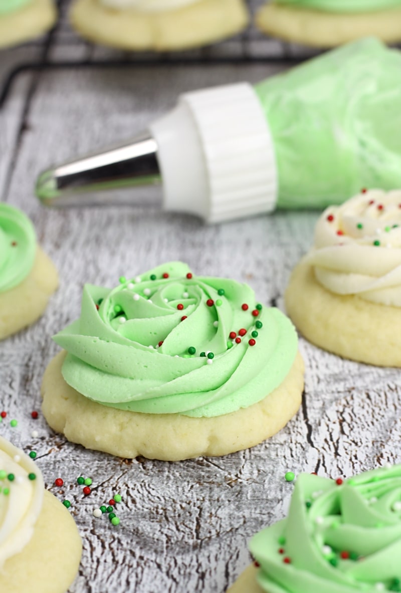 Christmas Soft Frosted Sugar Cookies The Toasty Kitchen