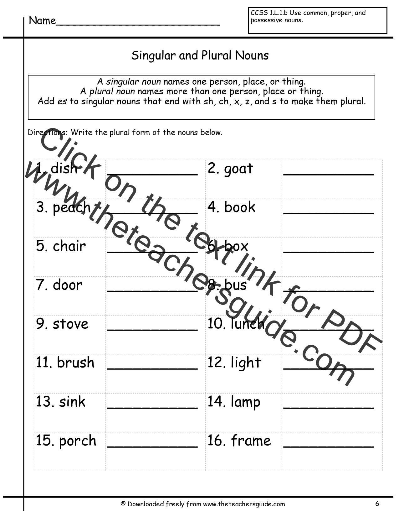 Worksheets For Plural Nouns Printable Word Searches