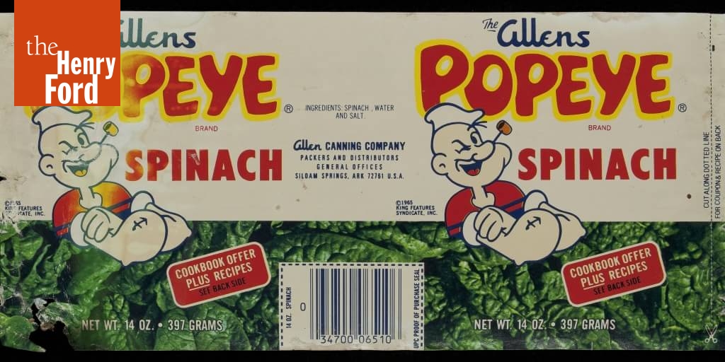 Popeye Spinach Can Label Printable