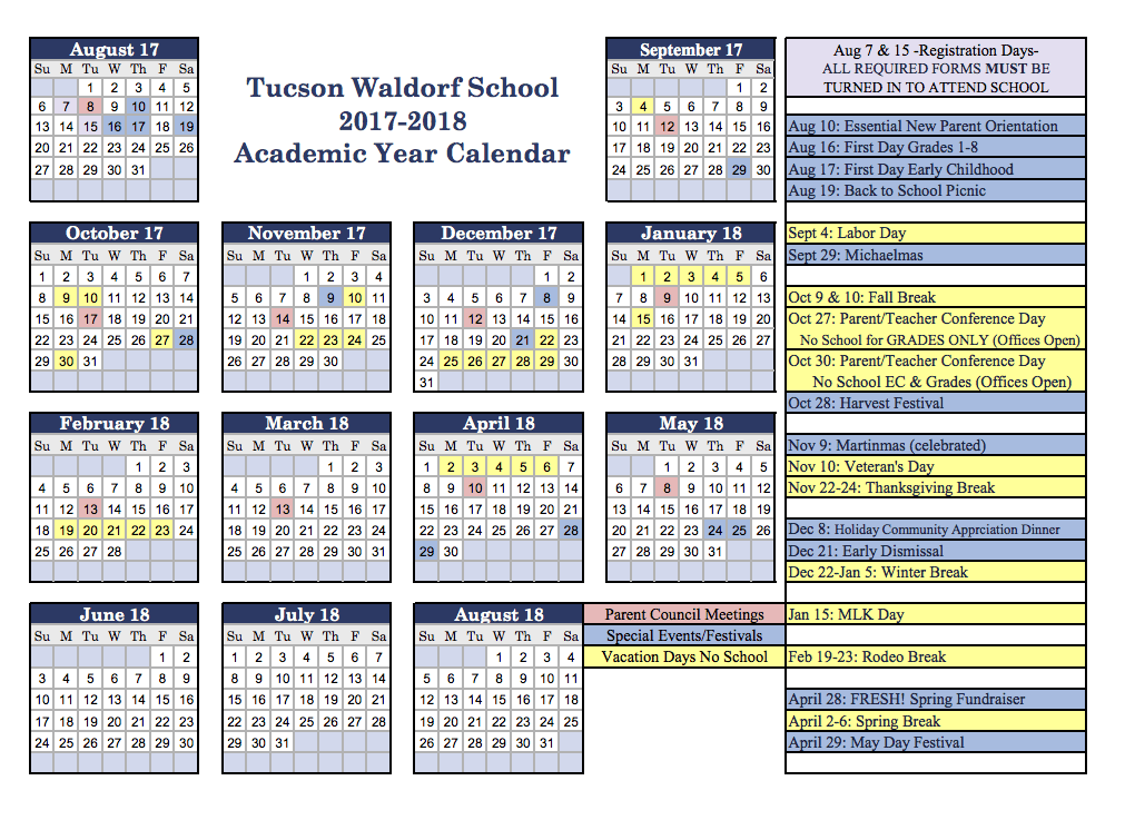 Basis Tucson North Calendar Printable And Enjoyable Learning