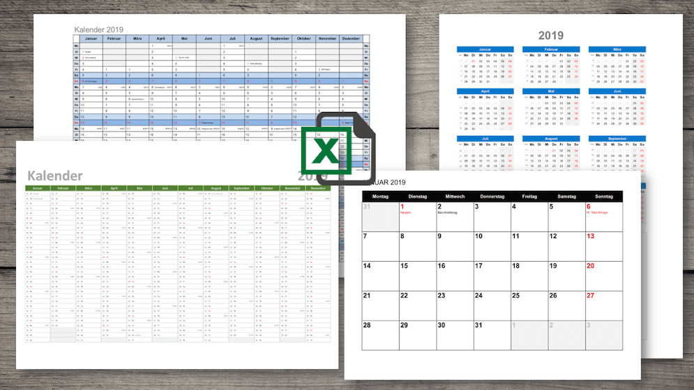 Kalendervorlage 2019 Excel Financial Report