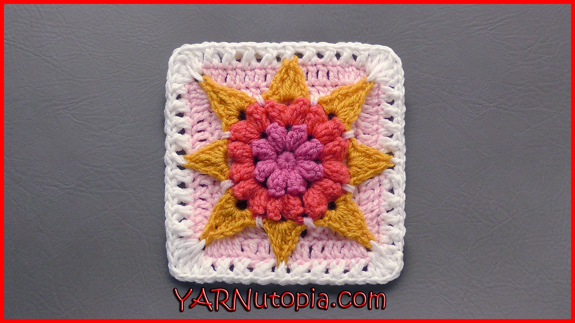 Crochet Tutorial Hello Sunshine Granny Square Yarnutopia By Nadia