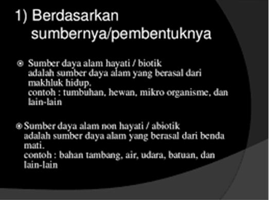 10 Contoh Sumber Daya Alam Hayati Dan Non Hayati Meteor