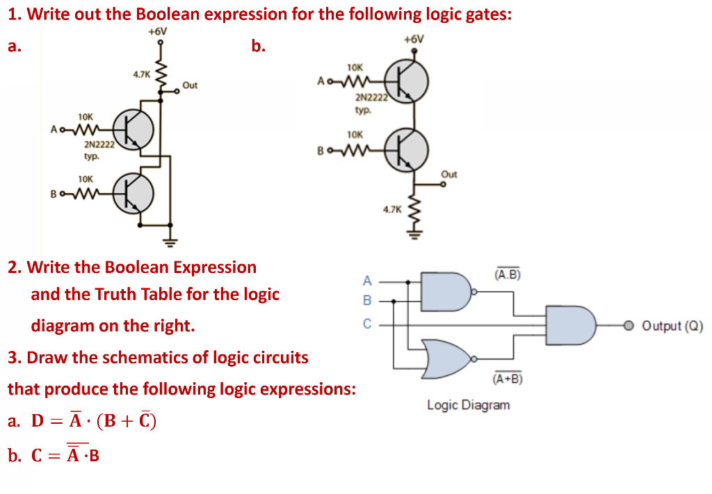 Draw Logic Circuits From Boolean Expressions Circuit Diagram