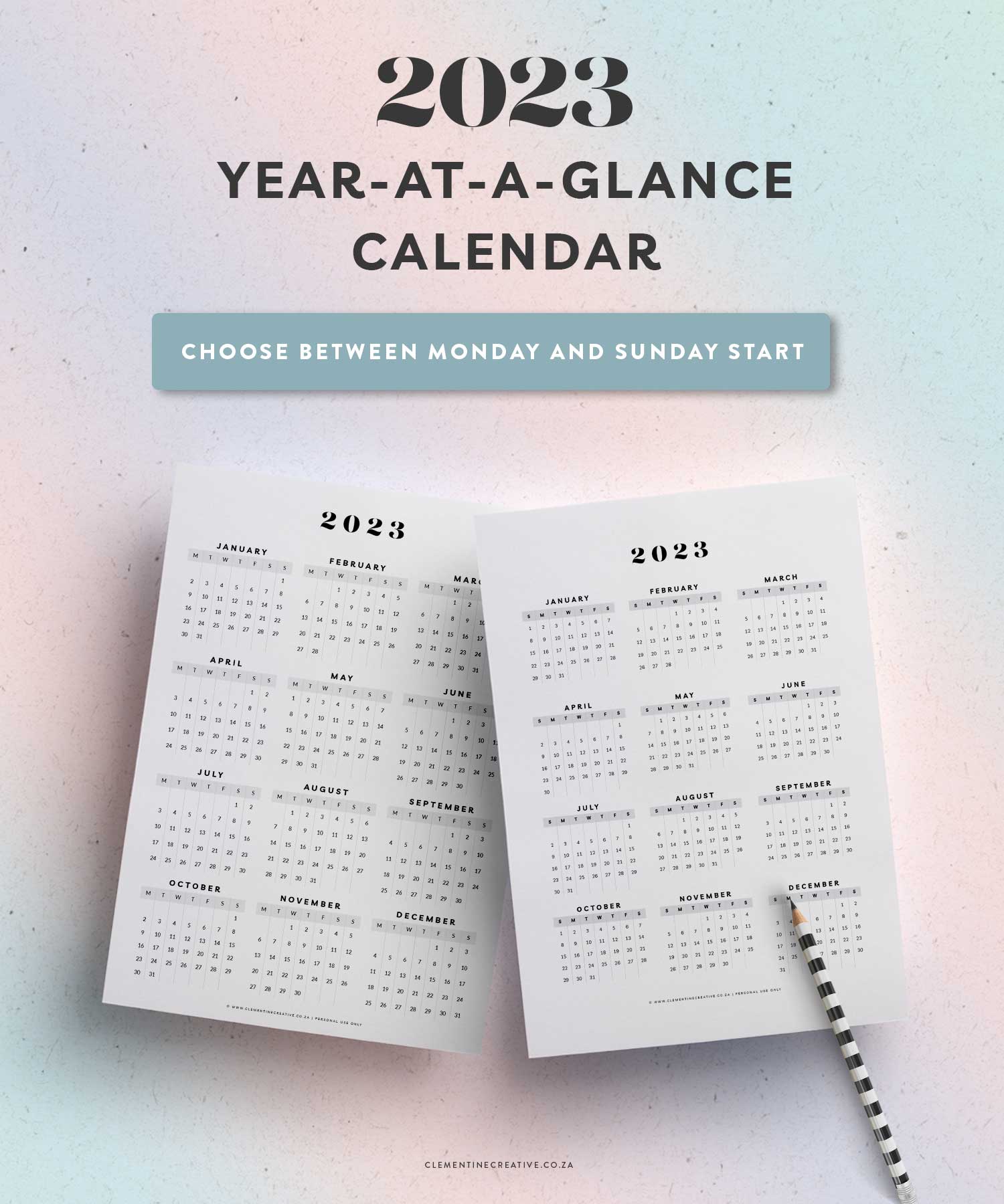 Printable Calendar Yearly 2023 Mobila Bucatarie 2023