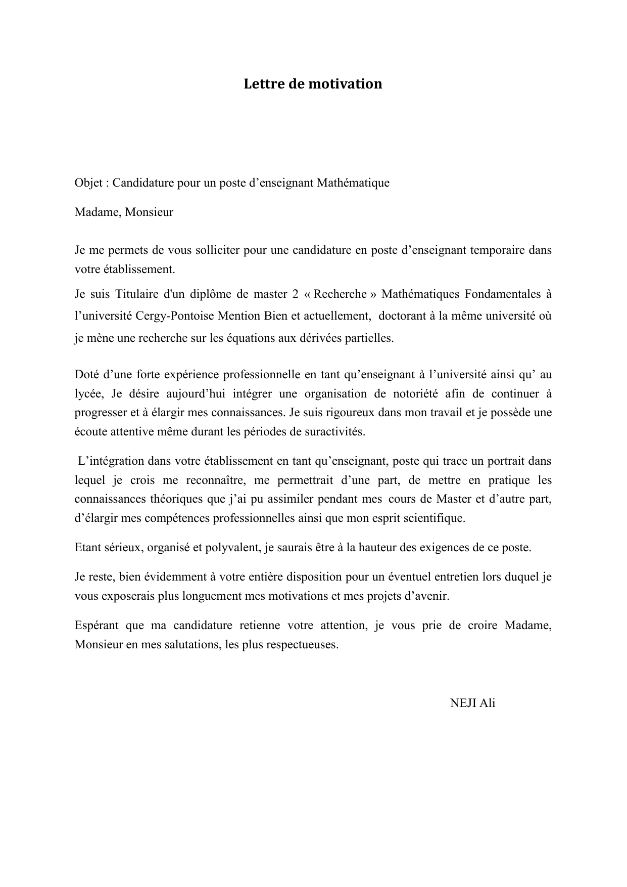 Lettre De Motivation Secrétaire Médicale Doc Etudiant234