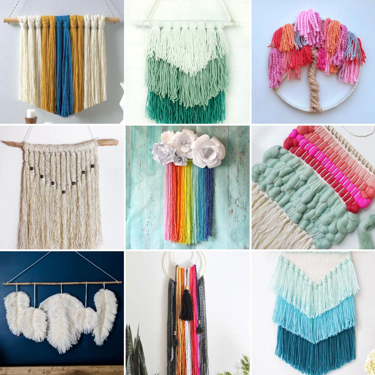 34 Diy Yarn Wall Hanging Crafts